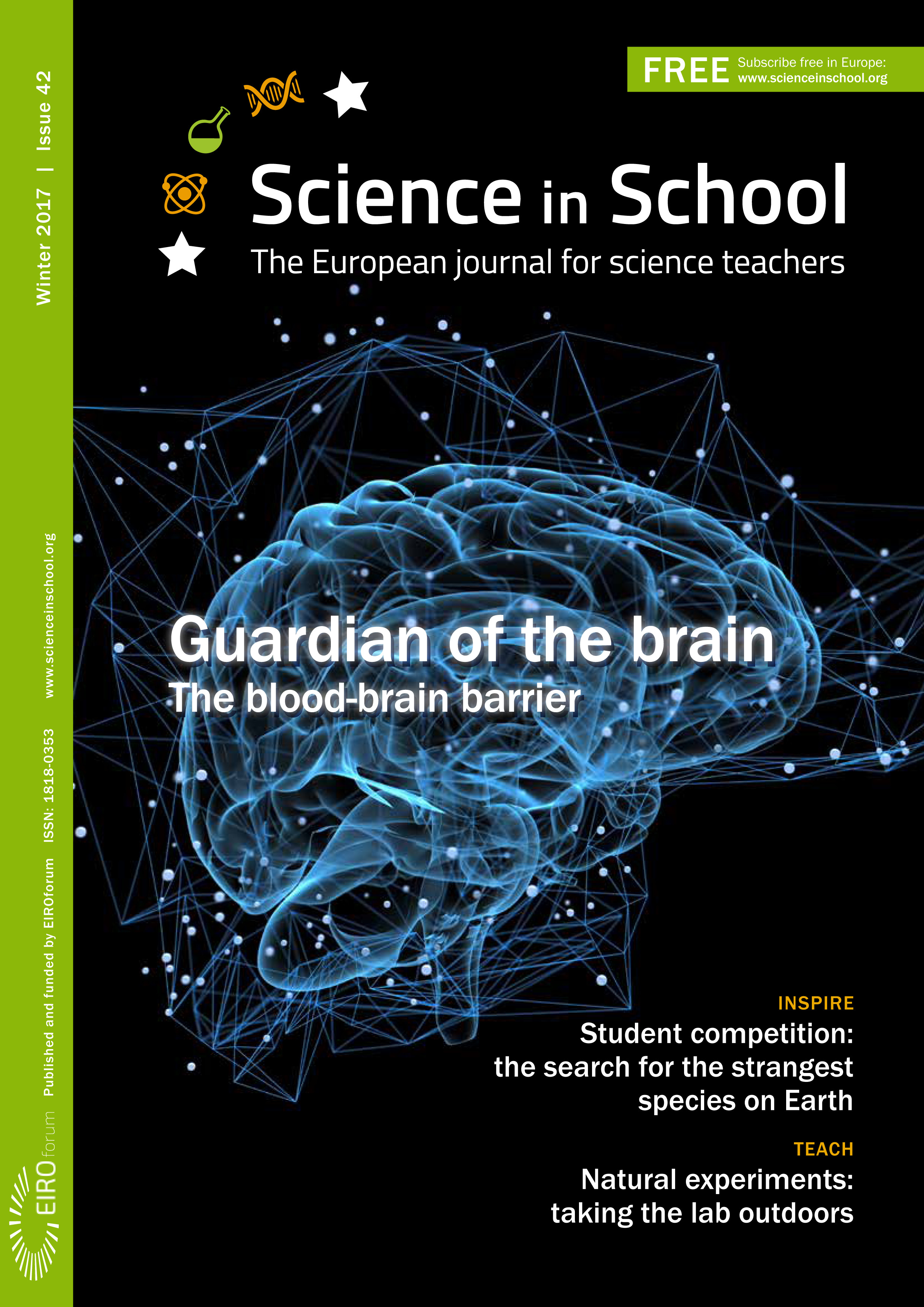 Cover of Science in School issue No.42 | ESO