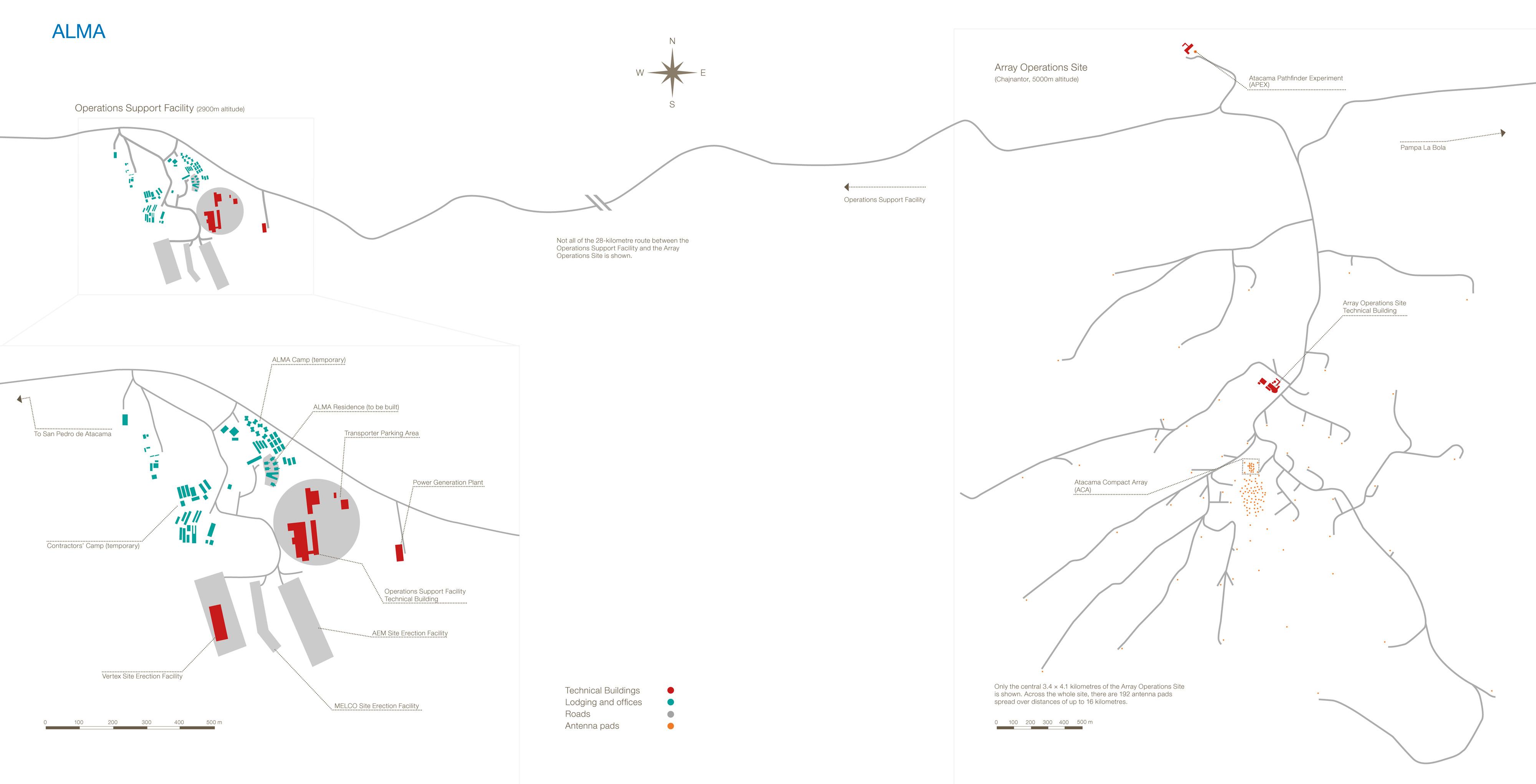 Map of the ALMA site | ESO