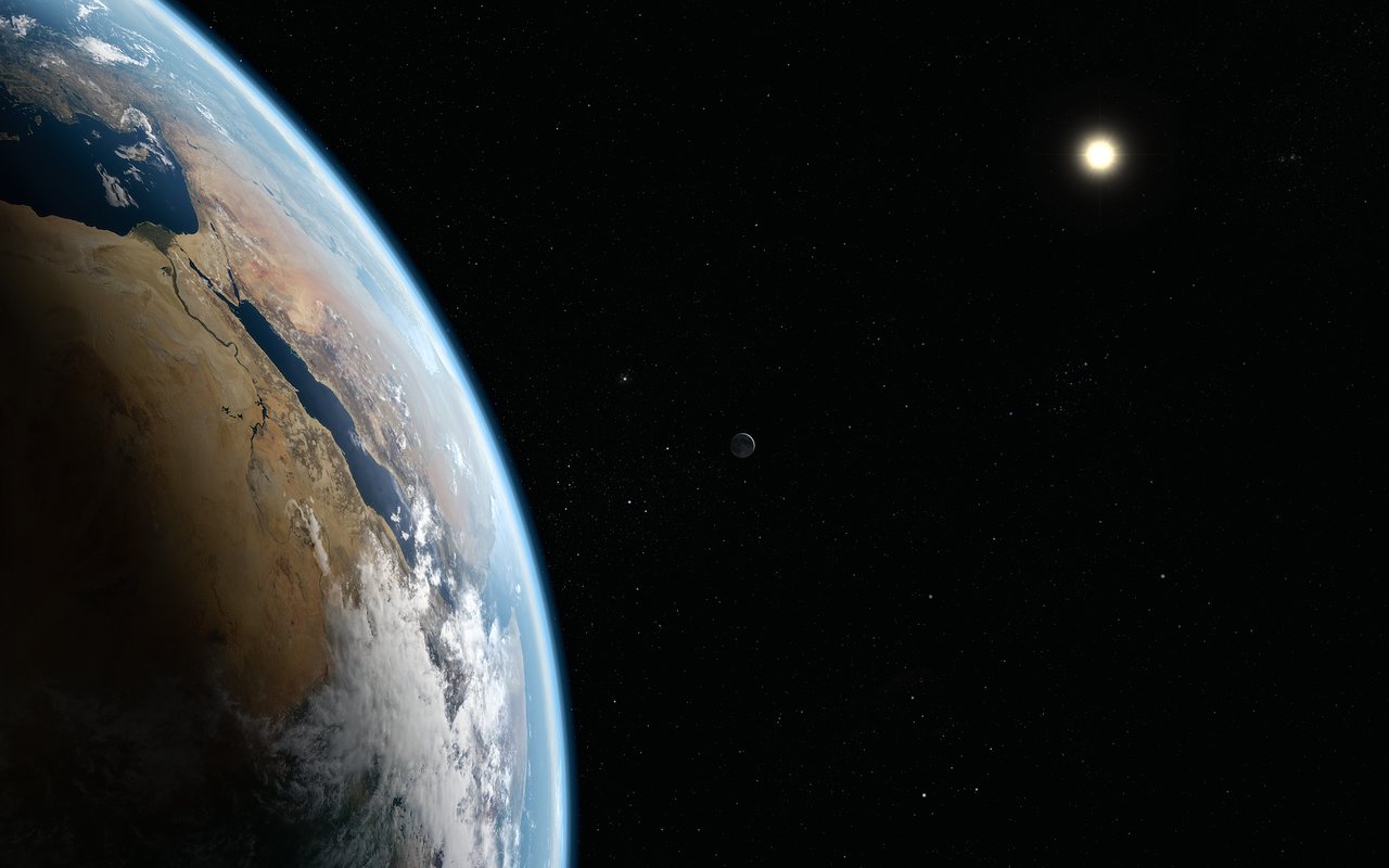 A glimpse of the Moon (artist's impression) | ESO Danmark