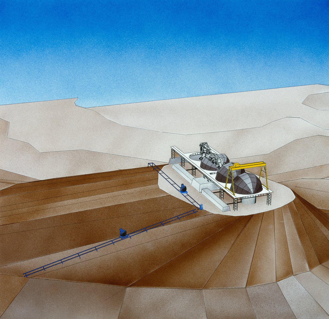 Concept drawing of the VLT | ESO Nederland