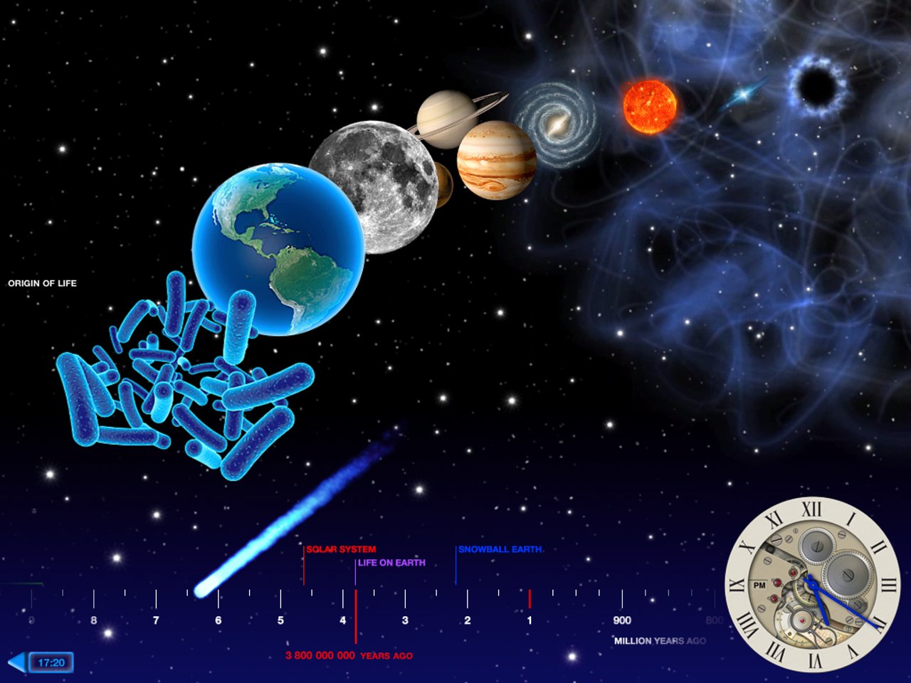 Screenshot of the Back in Time iPad app | ESO United Kingdom