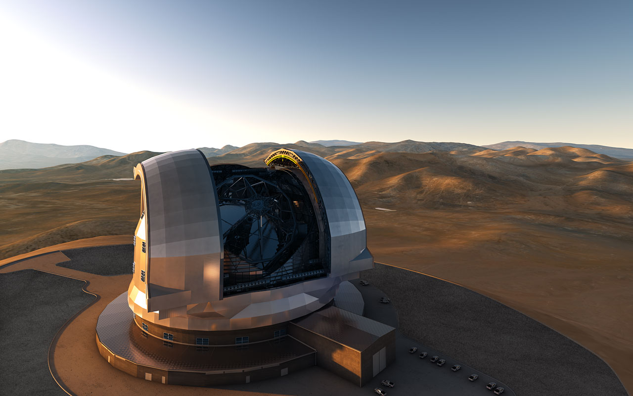 Artist impression of the E-ELT dome | ESO Danmark