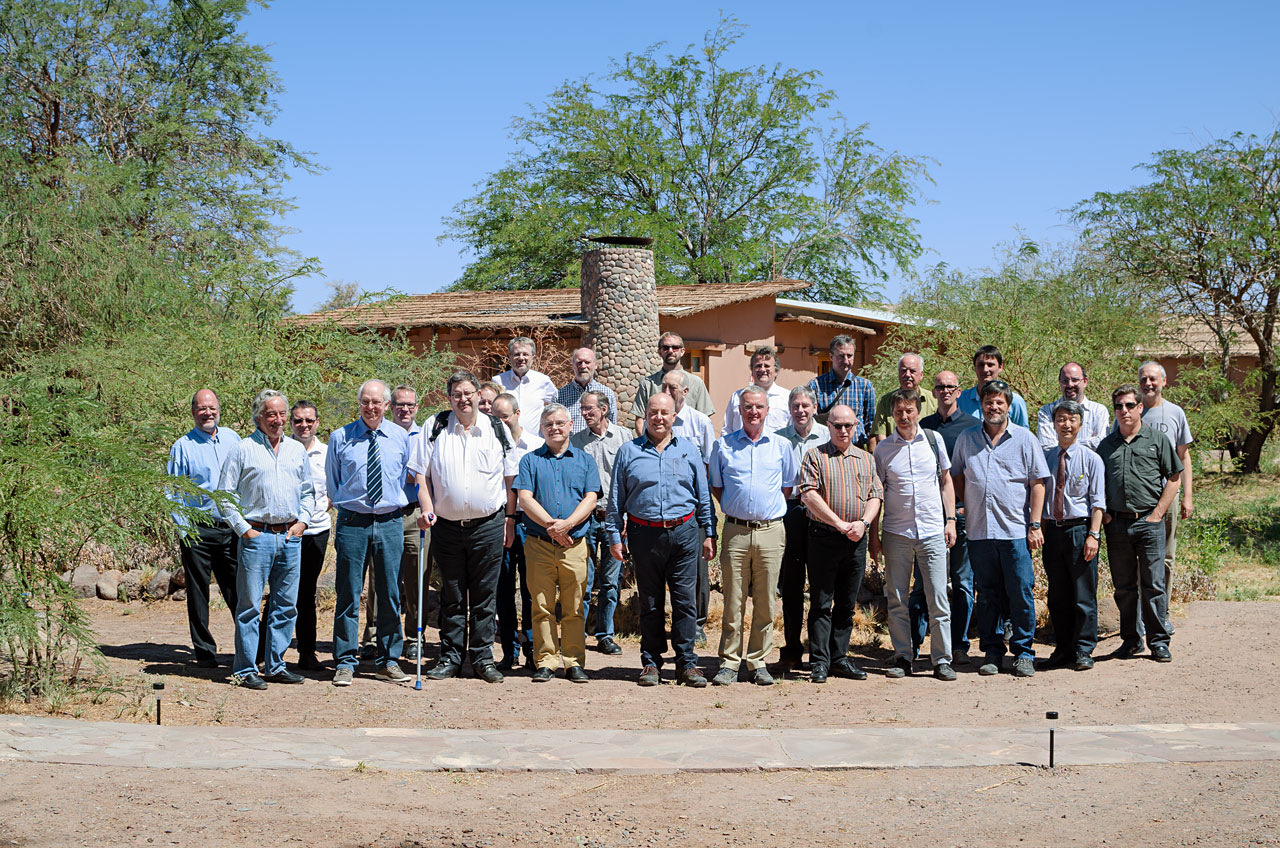 Party-goers gather outside the APEX Base Station | ESO Ireland