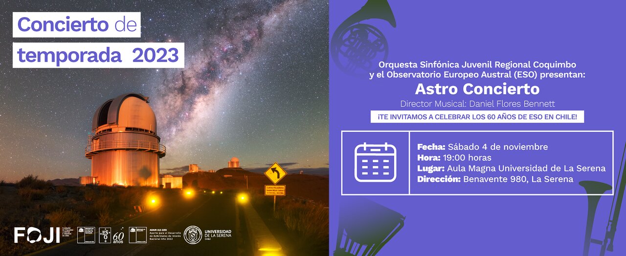 Folleto promocional Astro Concierto 2023 | ESO United Kingdom