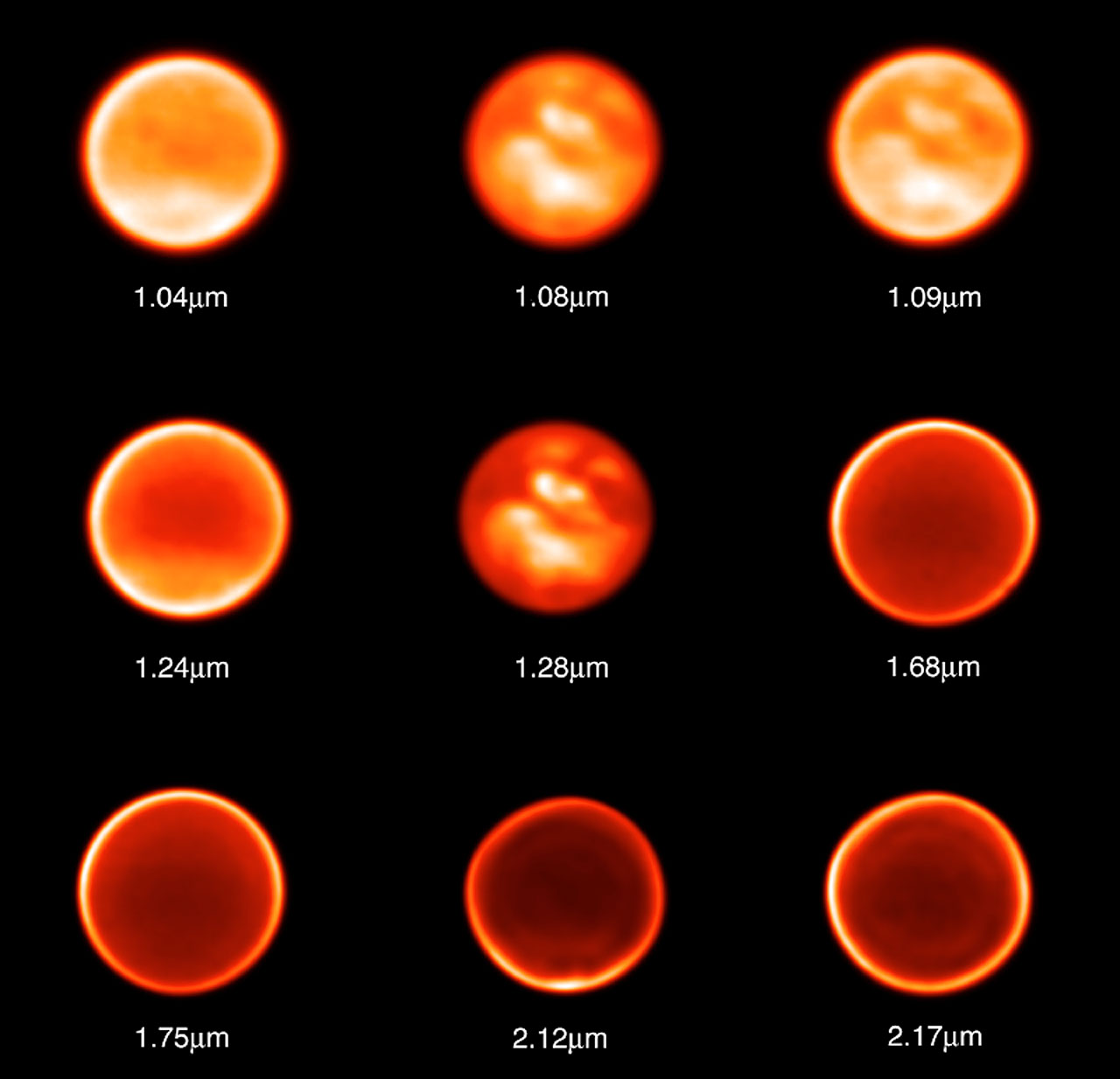 Titan observed through nine different filters on November 26, 2002 | ESO