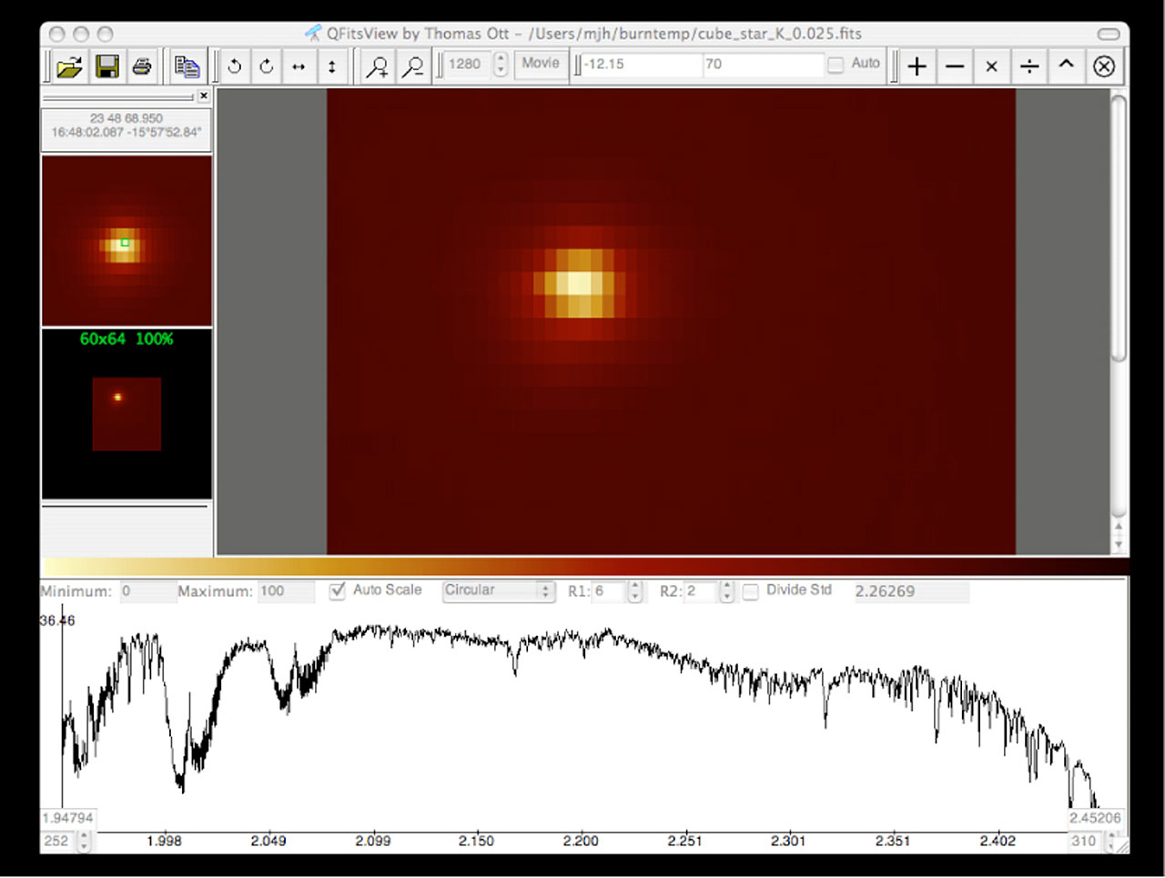 SINFONI "first light" spectrum of HD 130163 | ESO