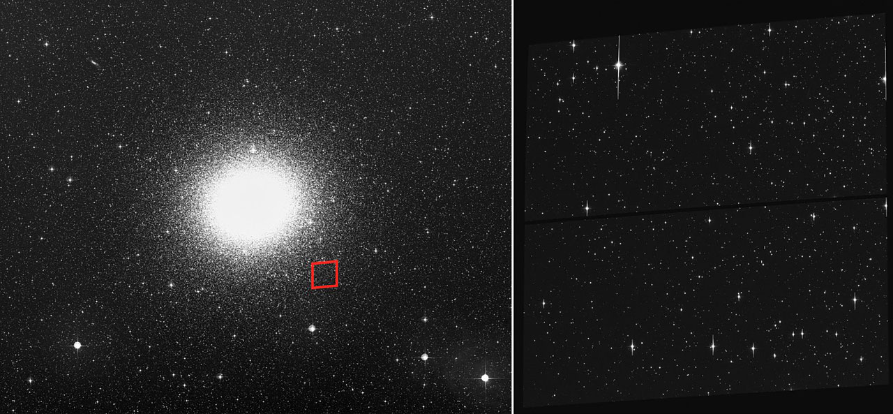 The Omega Centauri globular cluster and the area surveyed | ESO
