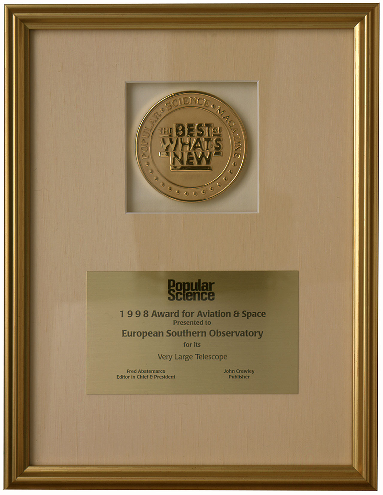 ESO VLT wins US Technology Prize | ESO Nederland