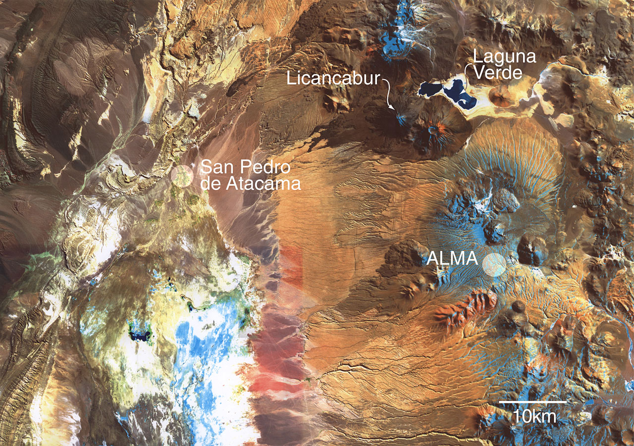 Location of the compact configuration of ALMA | ESO Australia