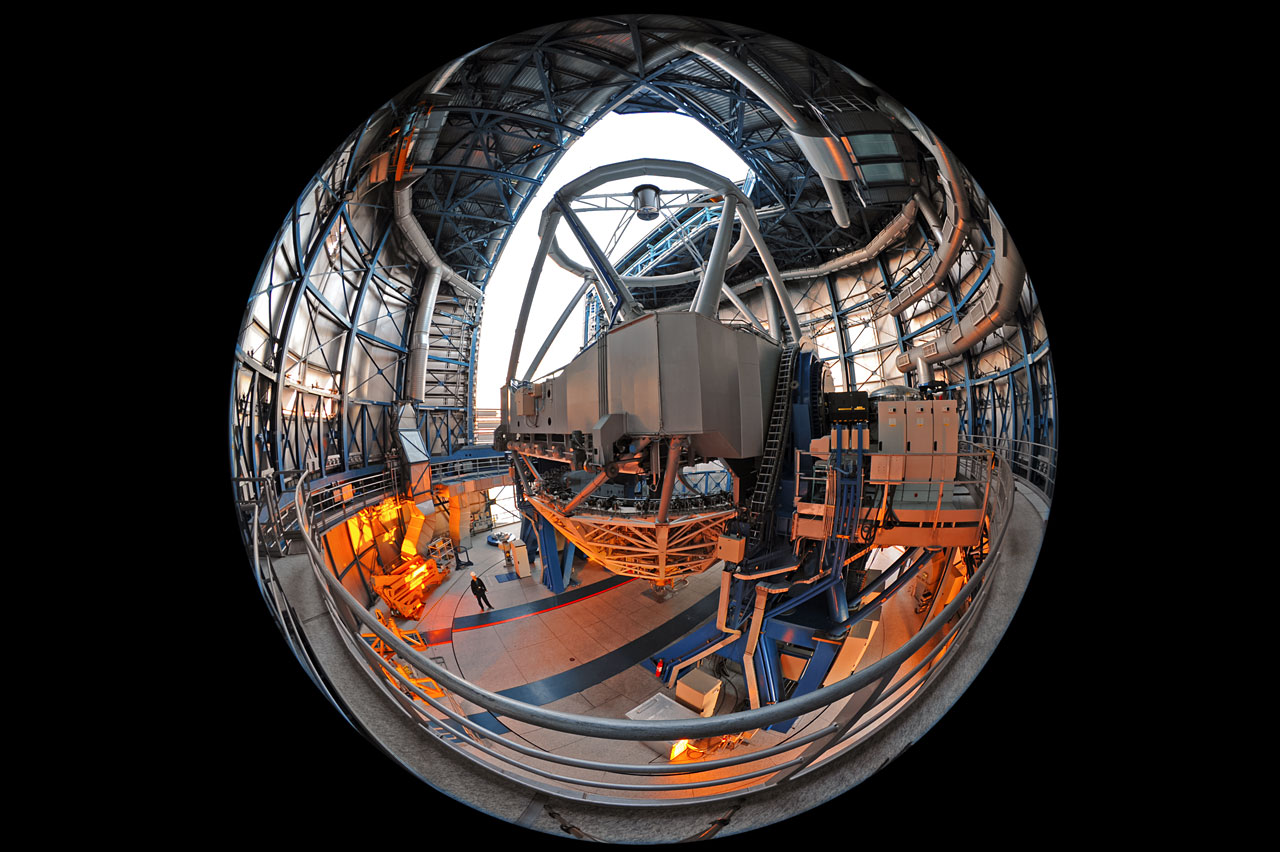 Fish-eye perspective inside a UT | ESO