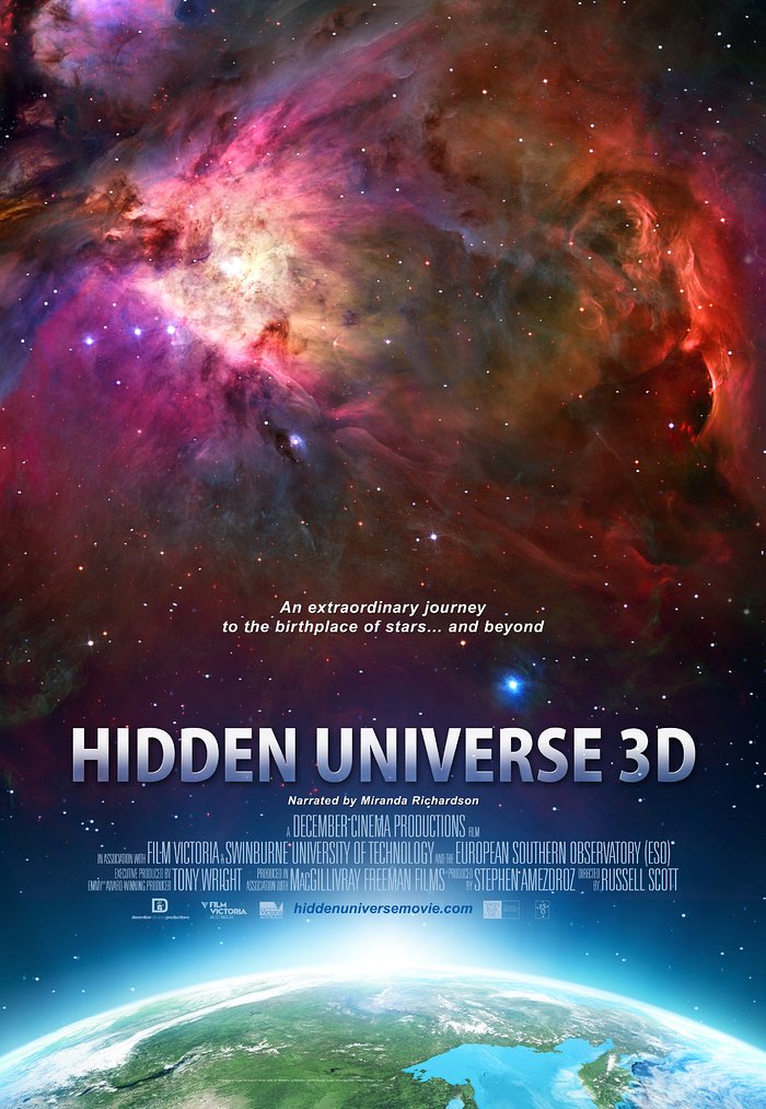 Poster for the IMAX® 3D movie Hidden Universe | ESO
