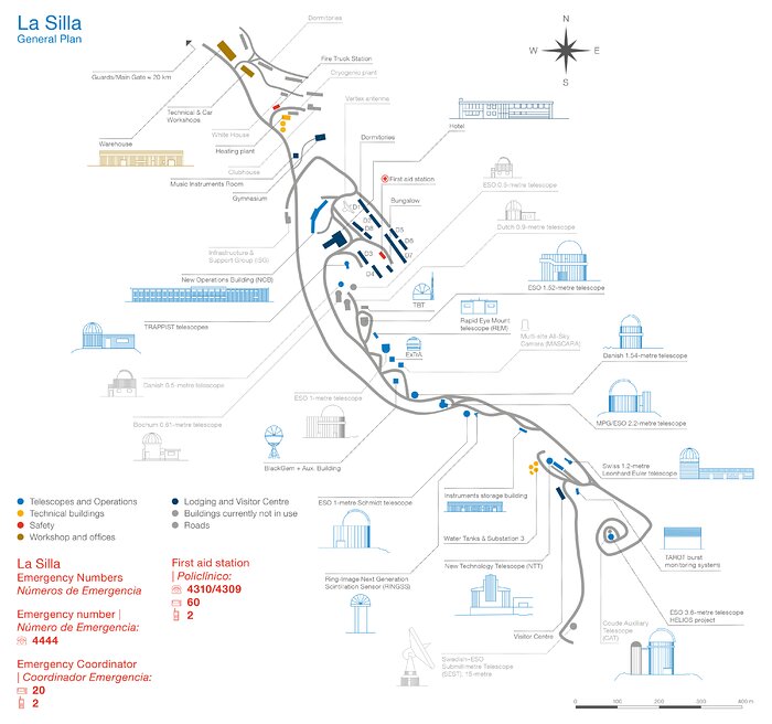 La Silla map and safety | ESO