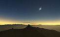 Clear-weather simulation of the 2019 eclipse viewed from La Silla | ESO