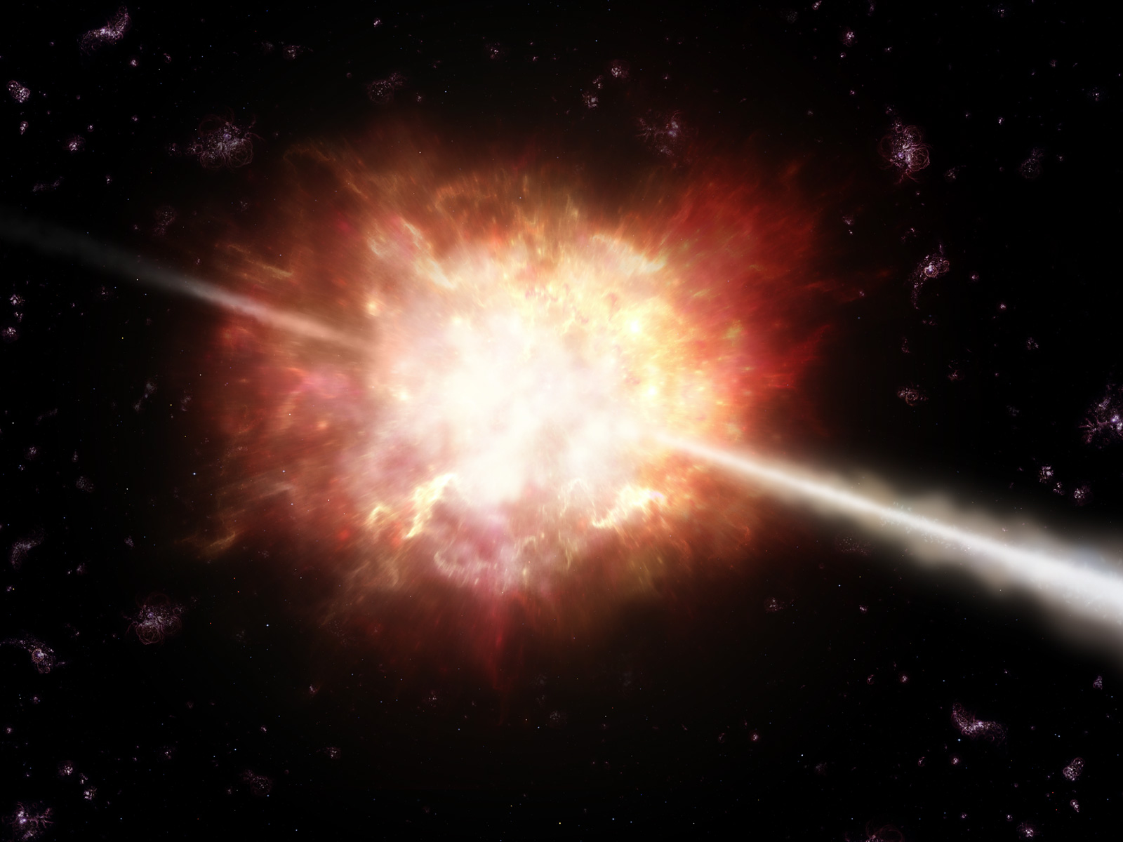 Artist’s impression of a gamma-ray burst | ESO