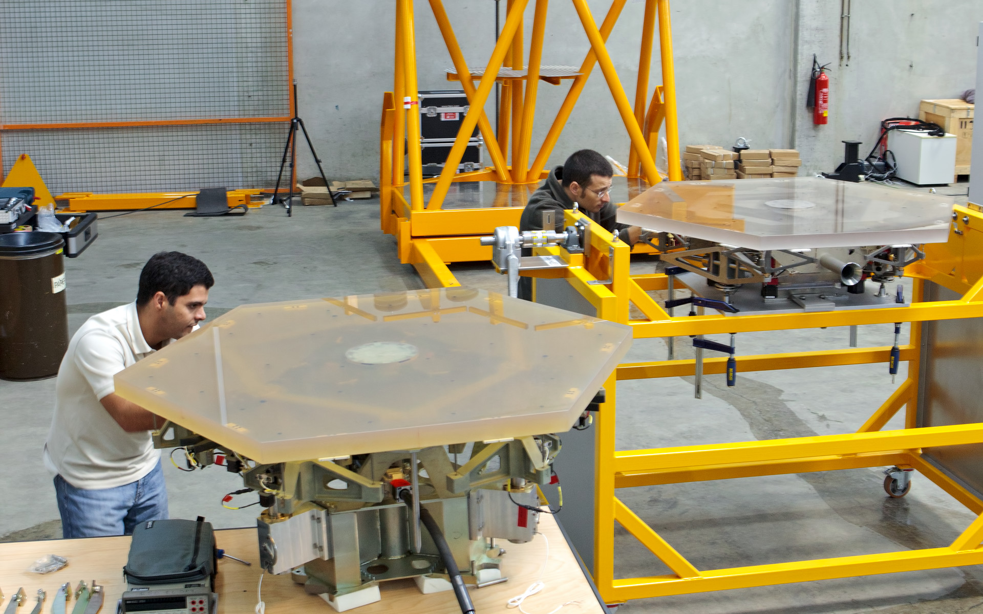 ELT mirror segments being tested | ESO