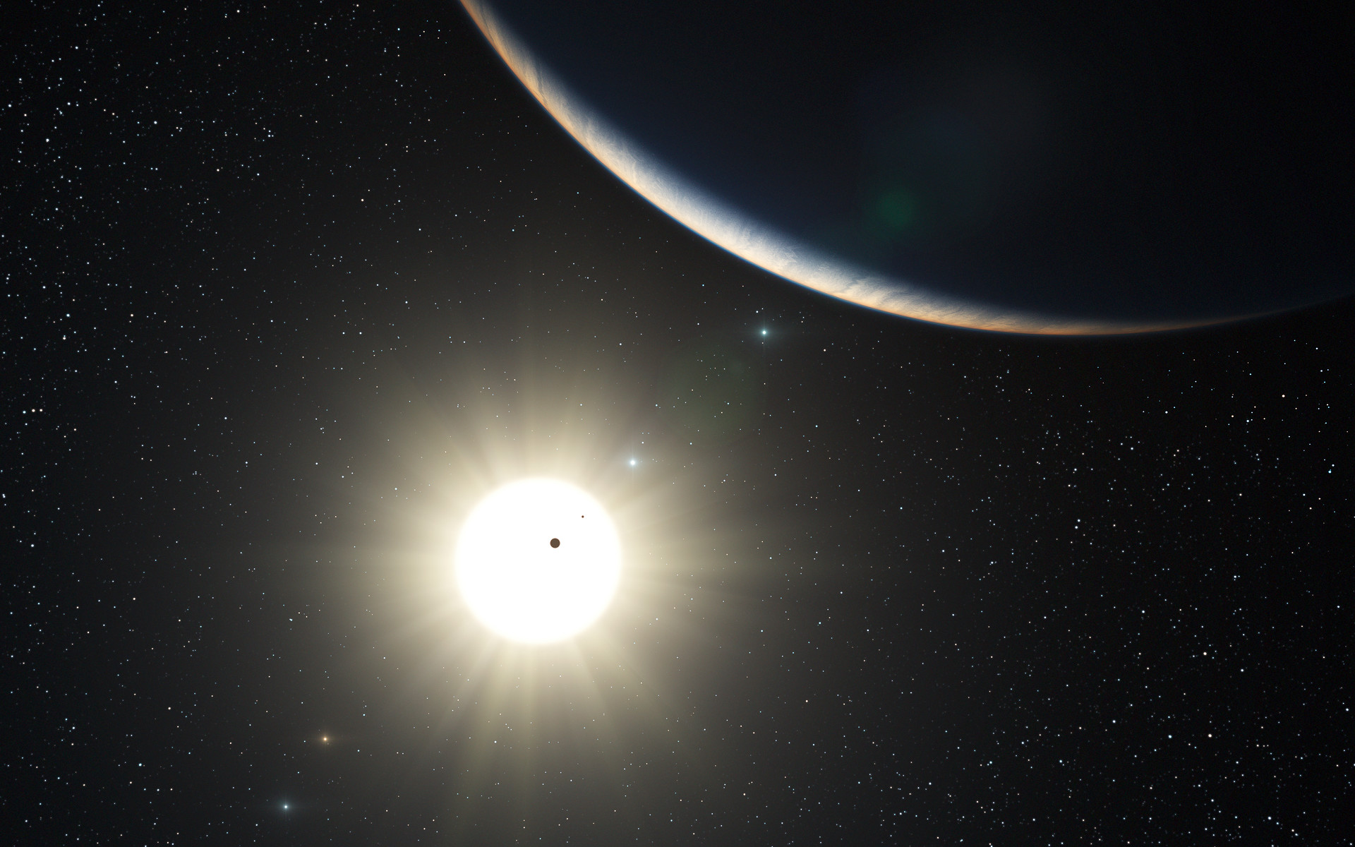 The planetary system around the Sun-like star HD 10180 (artist’s ...