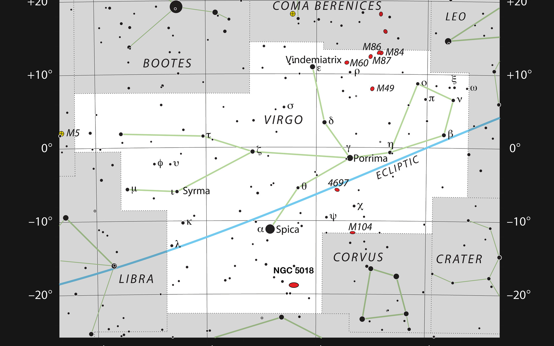 Virgo Star Map
