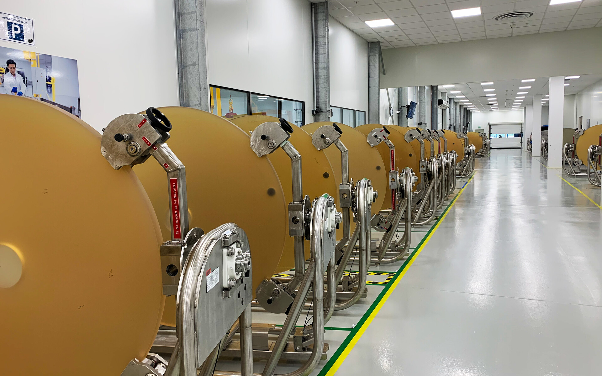 ELT M1 segment blanks queuing in the Safran Reosc polishing facilities ...