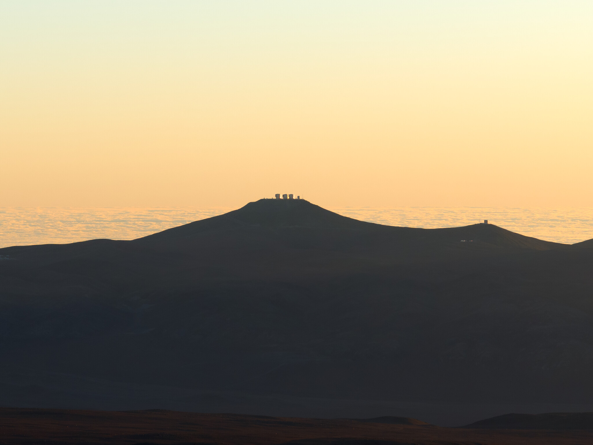 A view of the VLT, VST, and VISTA from the ELT | ESO