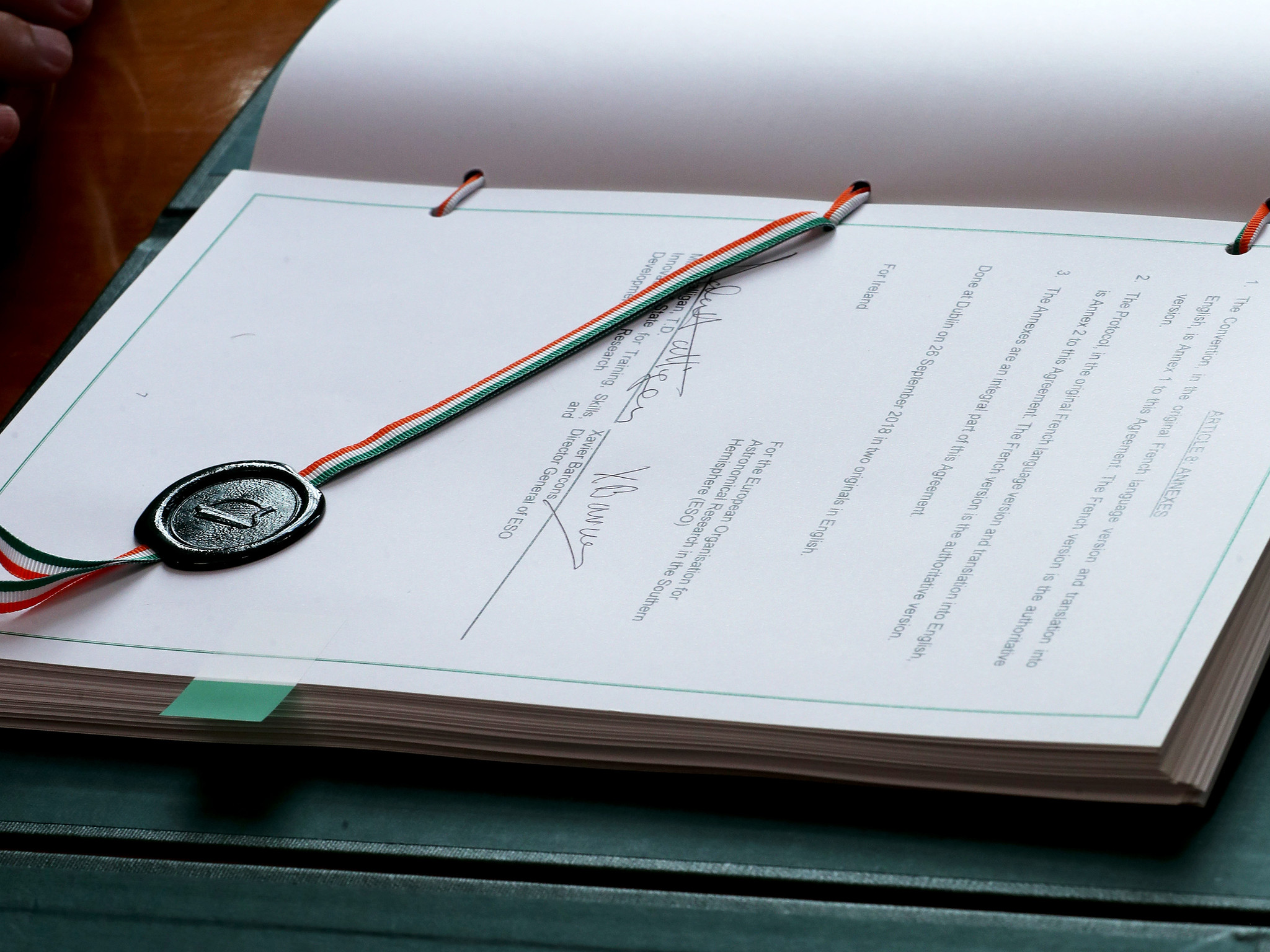 The Irish Accession Agreement | ESO Australia