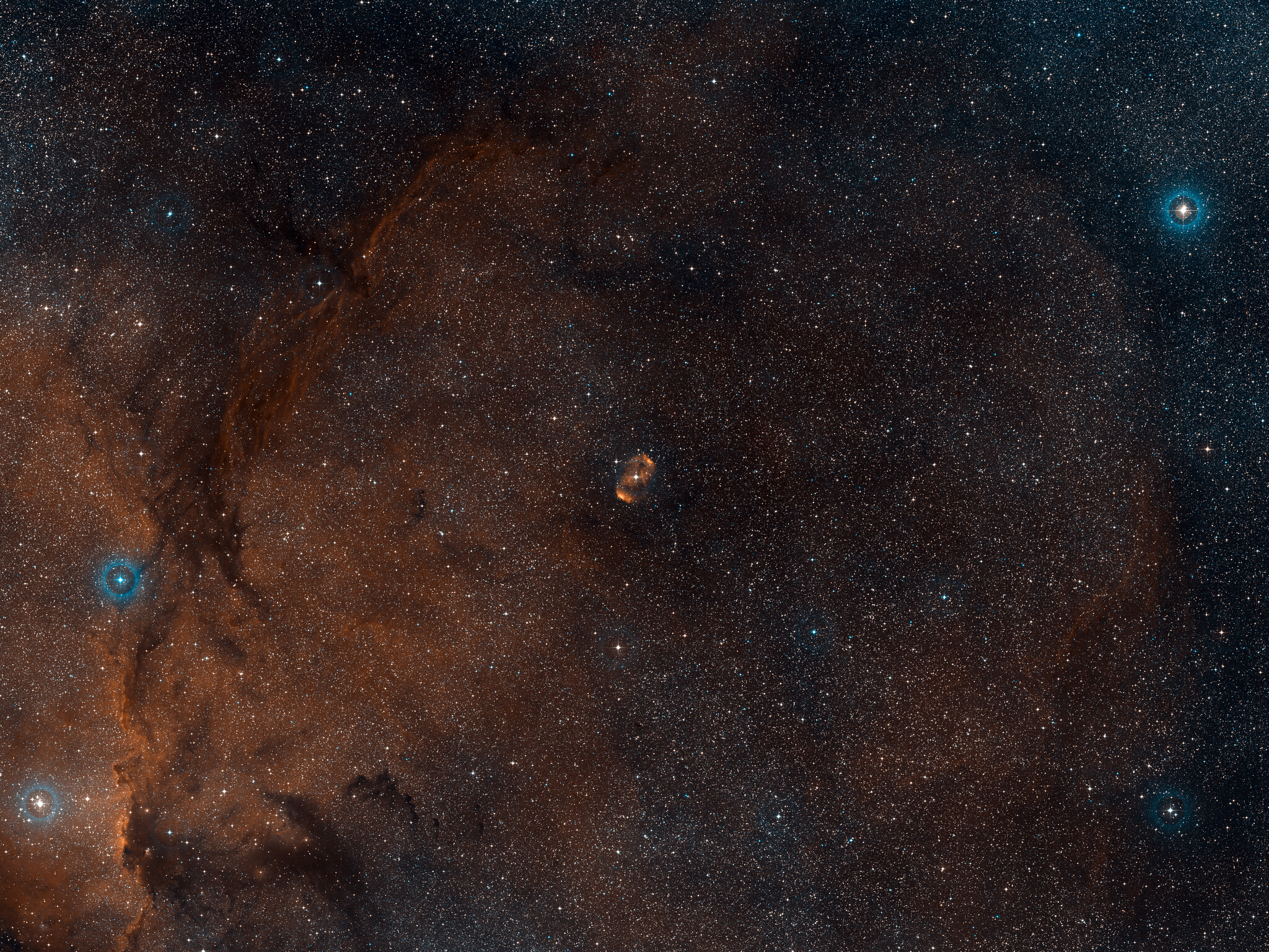 Wide-field view of the region of the sky around the nebula NGC 6164/ ...