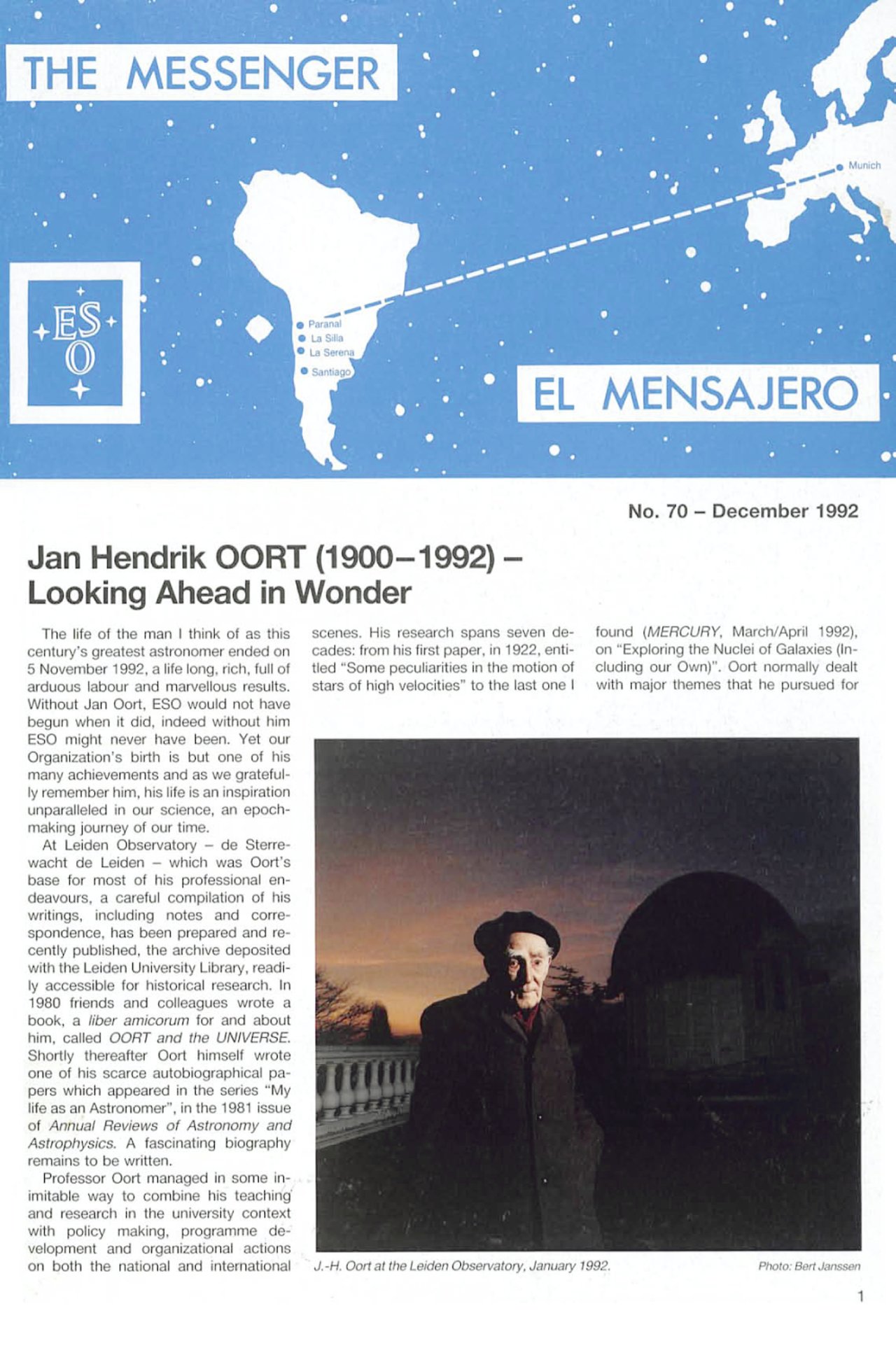 Messenger Issue 070 | ESO el