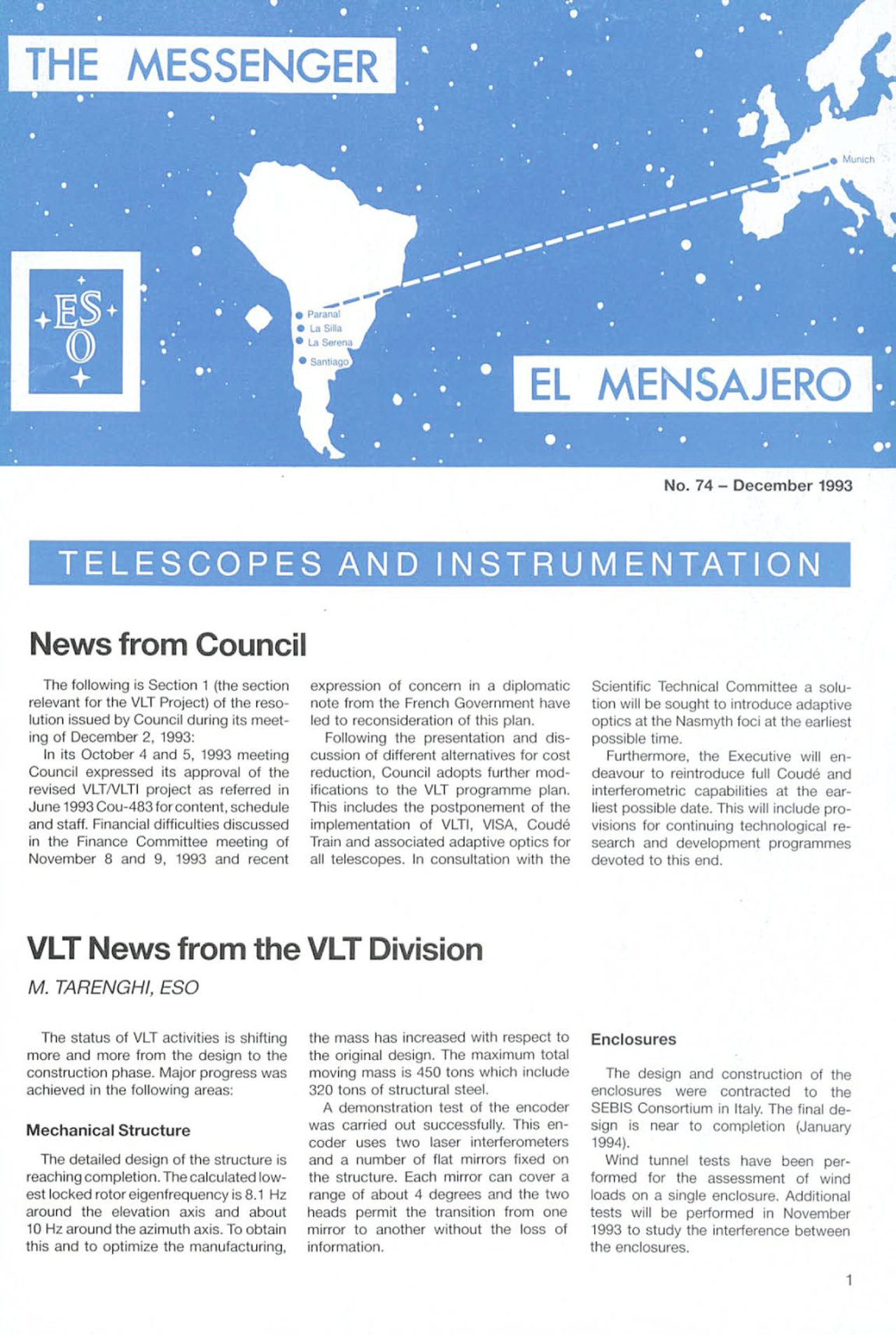 Messenger Issue 074 | ESO Australia