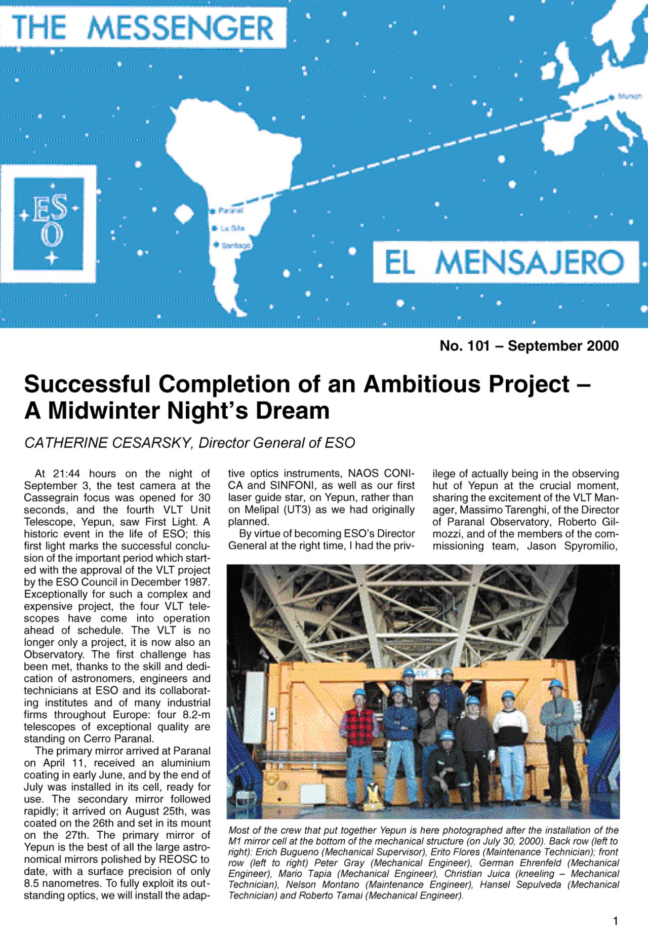 Messenger Issue 101 | ESO el