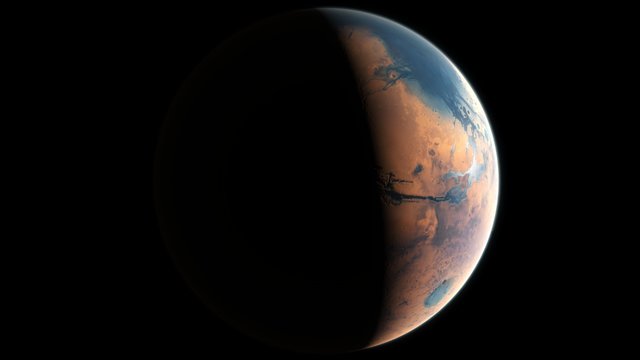 Artist’s impression of Mars four billion years ago | ESO Australia